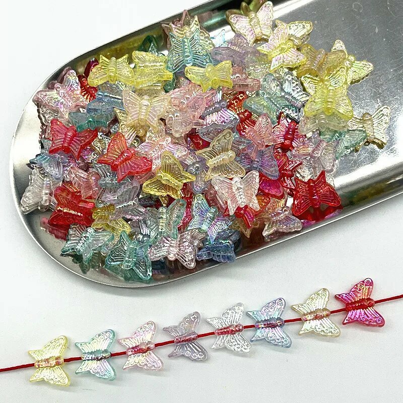 Бусины-подвески MYXHBBGT, бабочка, акрил, 30 шт. 25