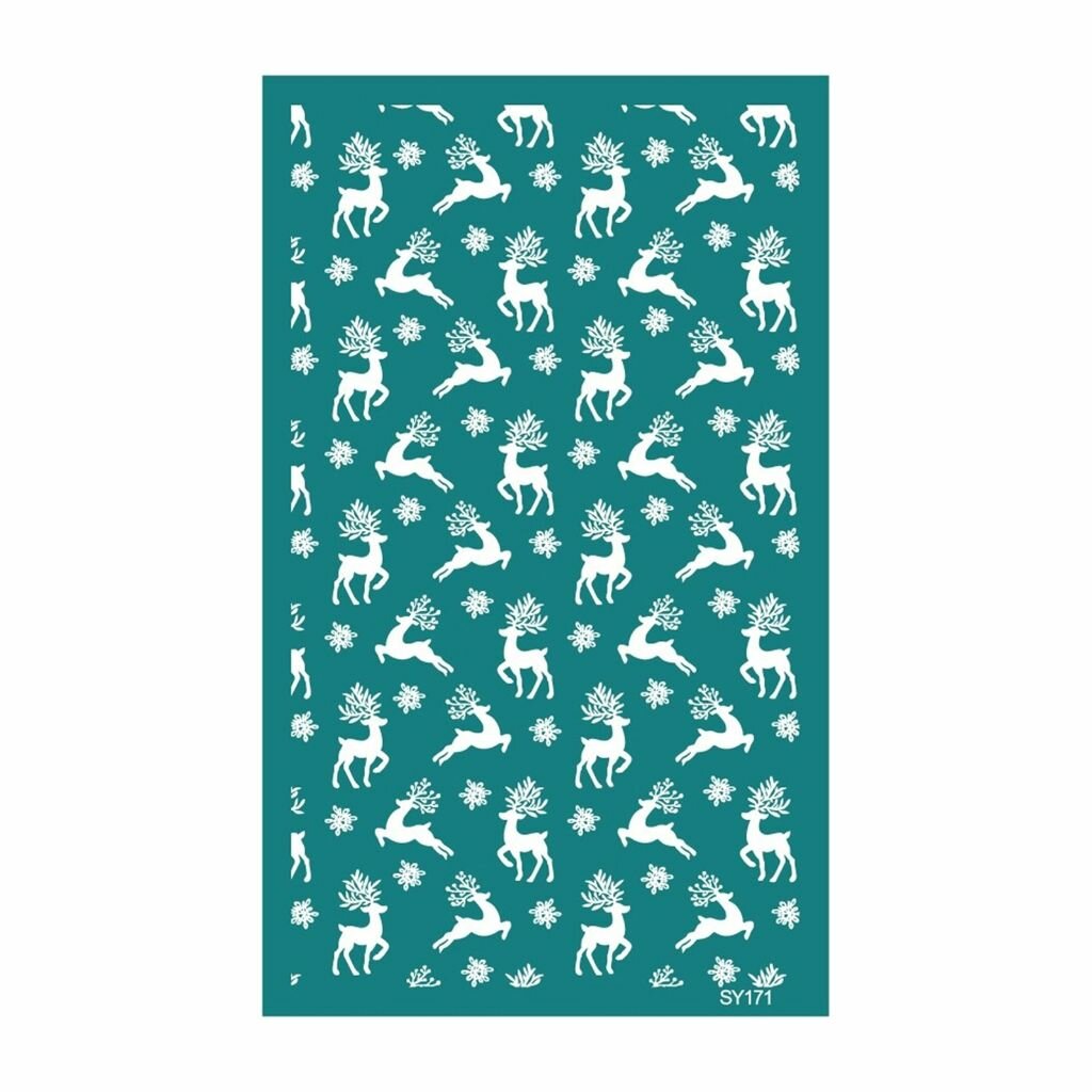 Трафареты для шелкографии на рождественскую тему, трафареты оленя, сетка, многоразовая печать сережек