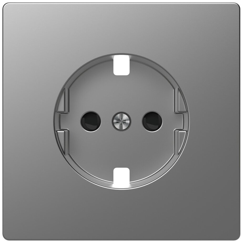 SE Merten D-Life Нержавеющая Сталь Накладка центральная для механизма розетки, Schneider Electric, арт. MTN2330-6036