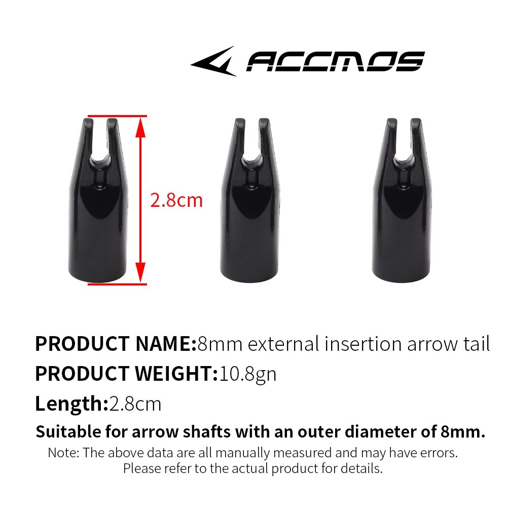 Стрелы для стрельбы из лука 50 шт, пластиковый хвост для наружной охоты, из стекловолокна, для детской охоты, 6 мм/7 мм/8 мм