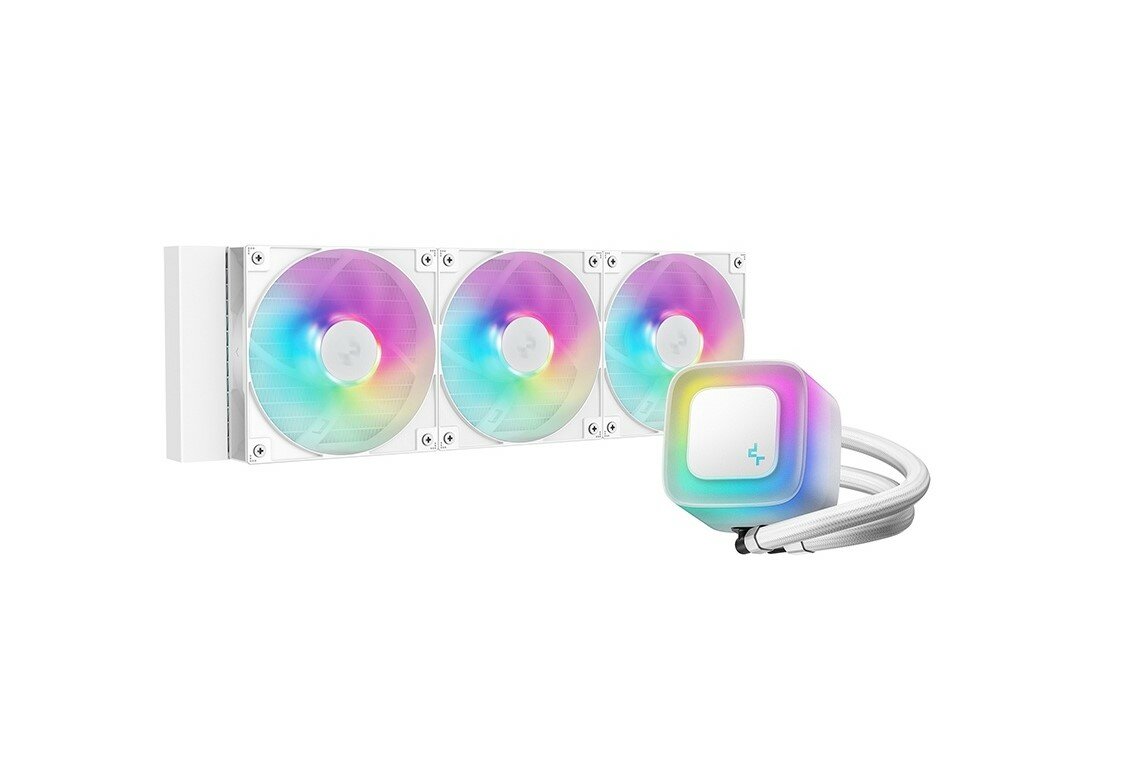 Система водяного охлаждения для процессора DeepCool LE360 WH V2, белый/ARGB