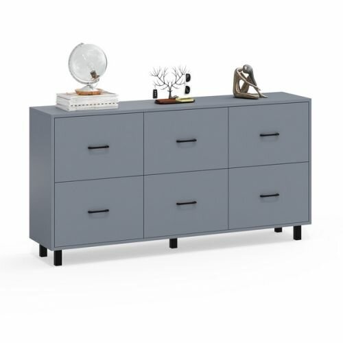 Большой комод с шестью ящиками Рвк 127-1704 цвет графит