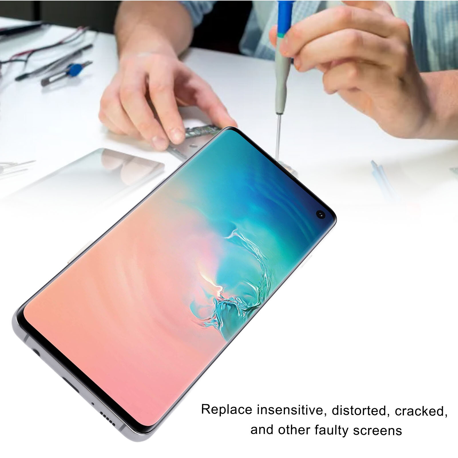 6,1-дюймовый дисплей для Galaxy S10, органический светодиодный экран телефона с рамкой, набор инструментов для ремонта дигитайзера