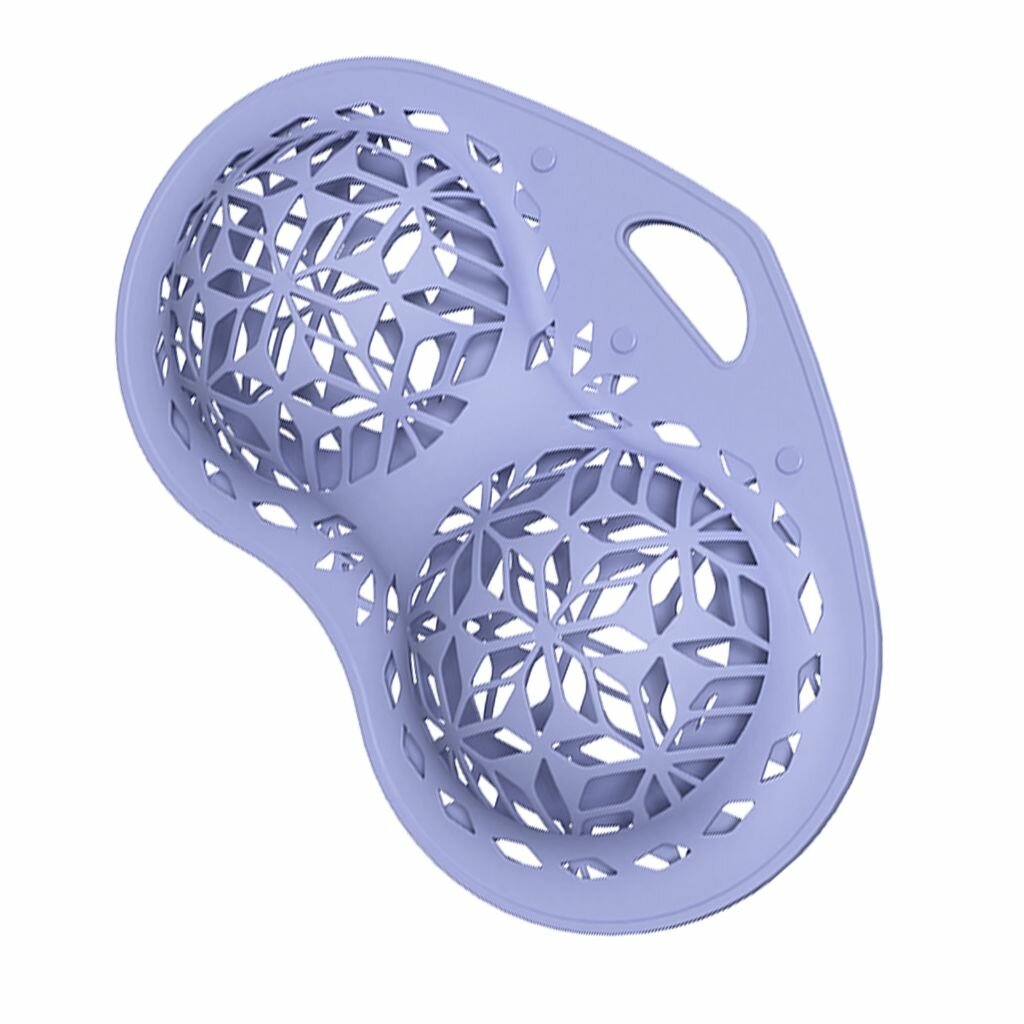 Сумка для стирки нижнего белья с бюстгальтером и специальной силиконовой сеткой для стиральной машины с защитой от деформации-фиолетовый