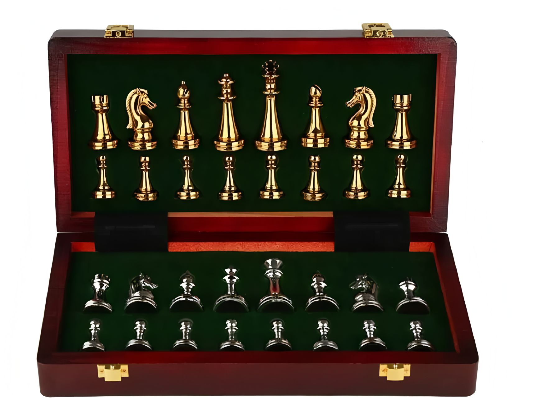 Шахматы "Премиум", металлические, золотого и серебряного цвета