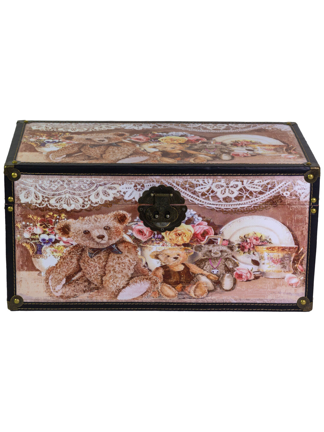 Сундук для хранения "M", МДФ, настольный, 49x28x24 см, с рисунком