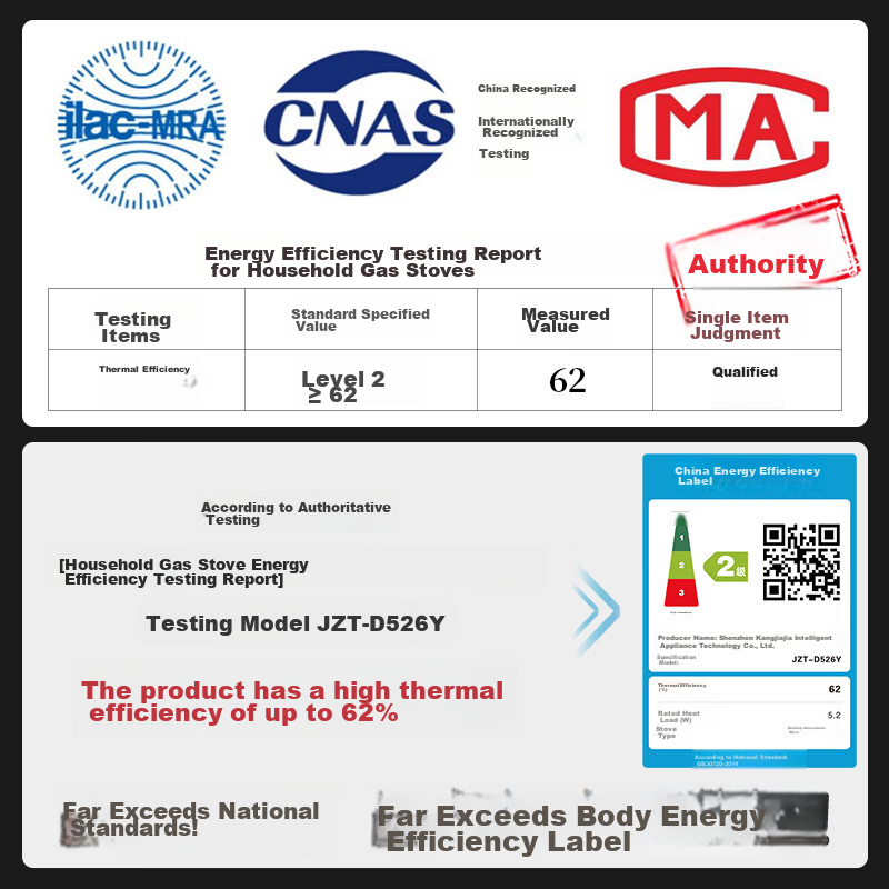 KONKA Gas Stove Single Burner for Home Use, 5.2kW High Flame Tempered Glass Panel Countertop Natural Gas Stove, 66% High Thermal Efficiency Stove Top JZT-D526Y (Natural Gas)