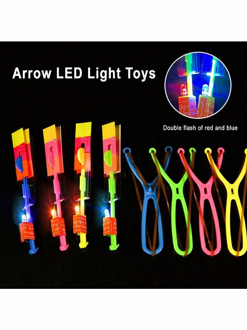 Светящийся вертолетик с рогаткой 1/3/5/10 шт, вертушка