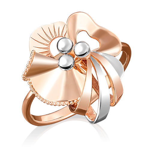 Кольцо, красное золото, 585 проба