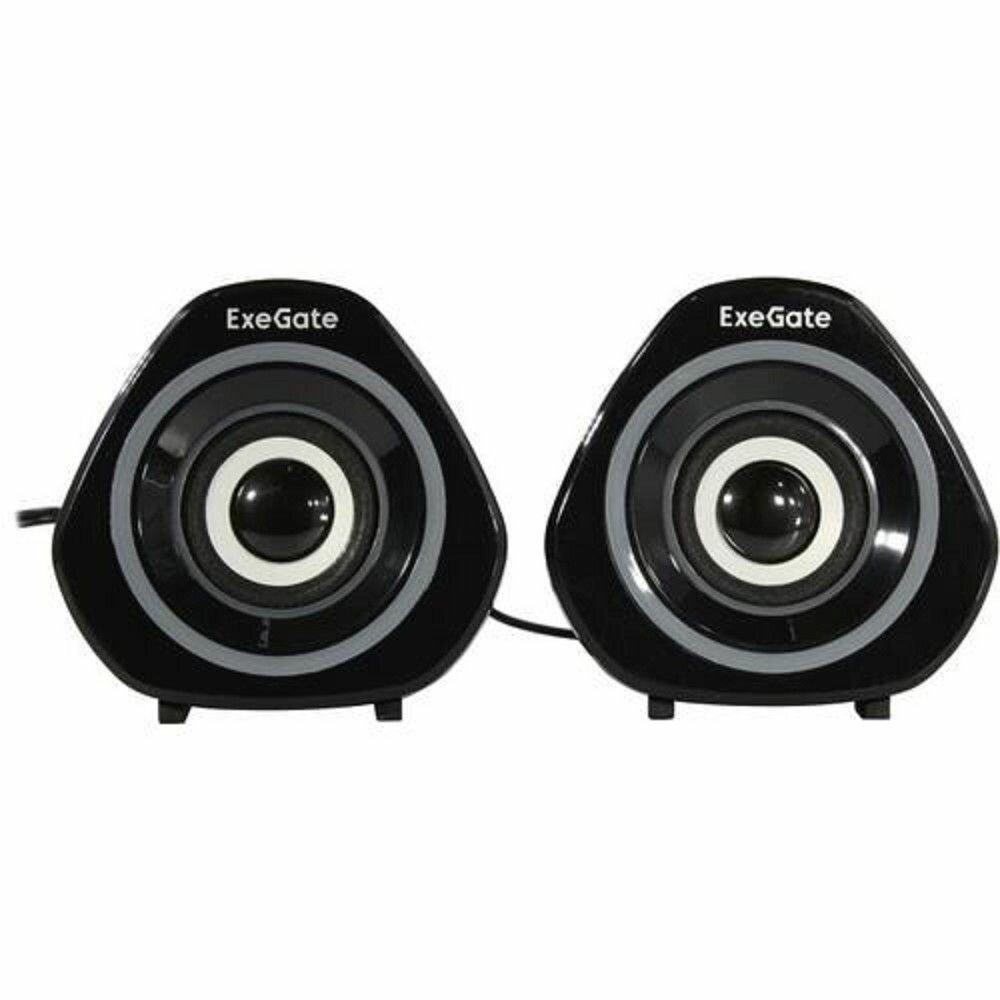 EXEGATE Колонки EX289680RUS Акустическая система 2.0 Accord 210 питание USB, 2х3Вт 6Вт RMS , 60 - 20000Гц, цвет черный, RGB подсветка