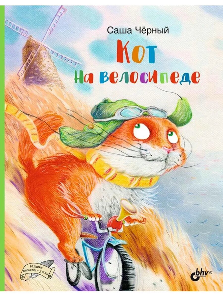 Кот на велосипеде
