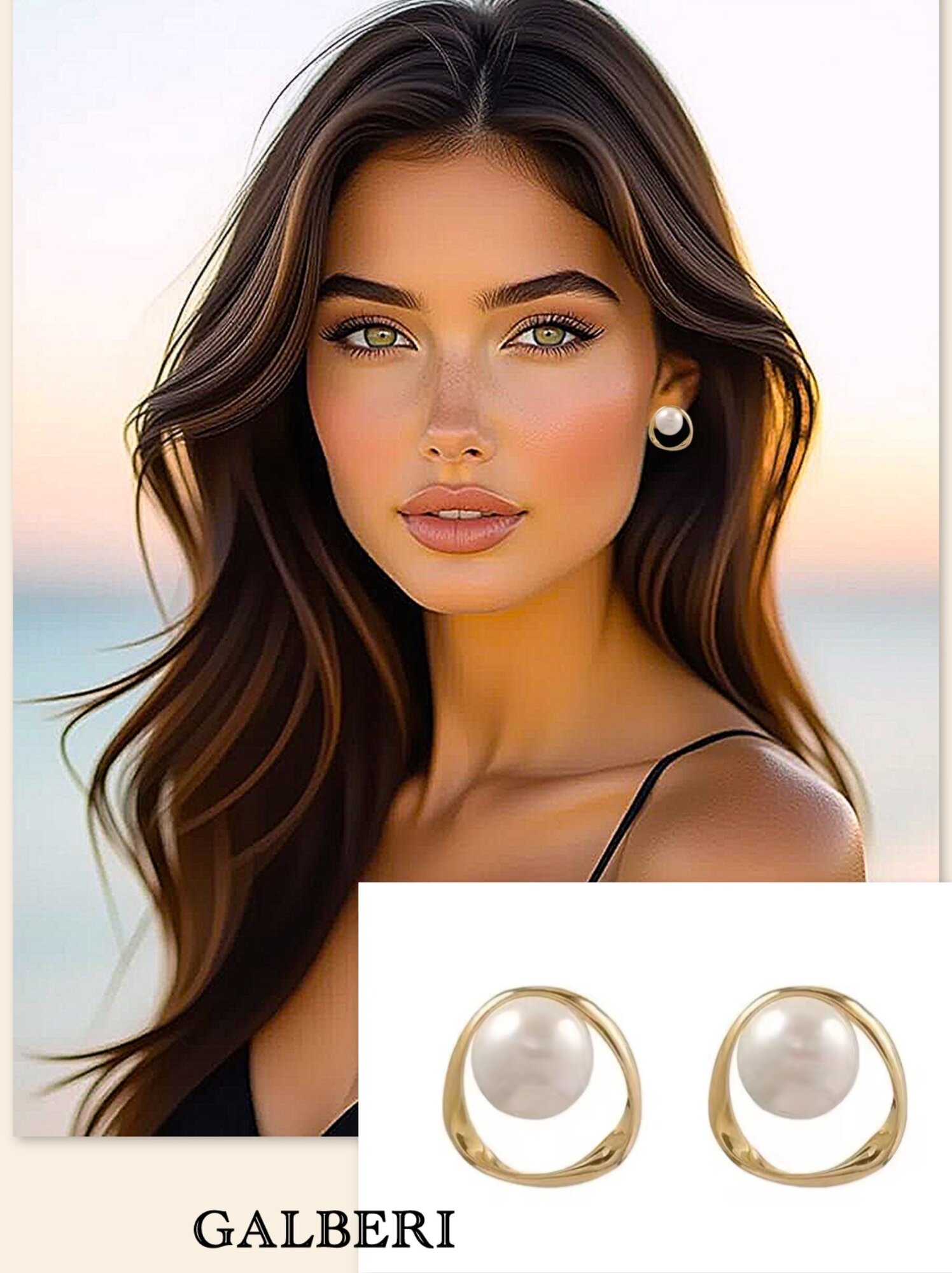 Серьги, металл, искусственный камень