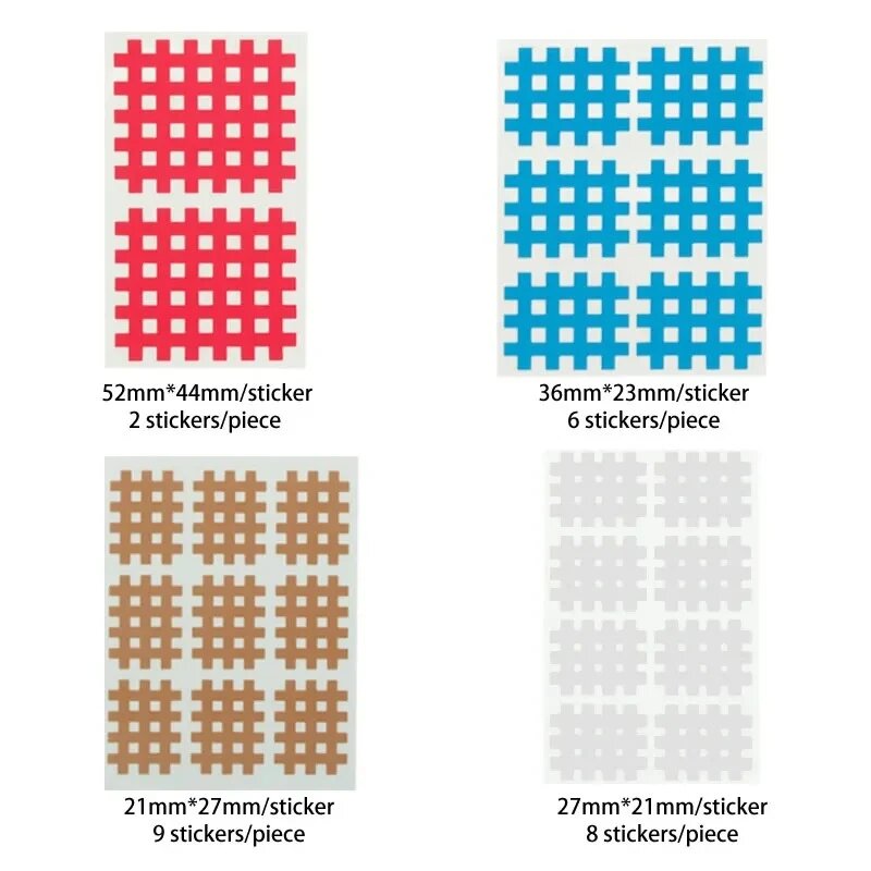 10 шт./лот, перекрестные кинезиологические наклейки, лента для облегчения боли, спортивная акупунктурная точка, физиотерапия мышц, мышечная крестовая лента