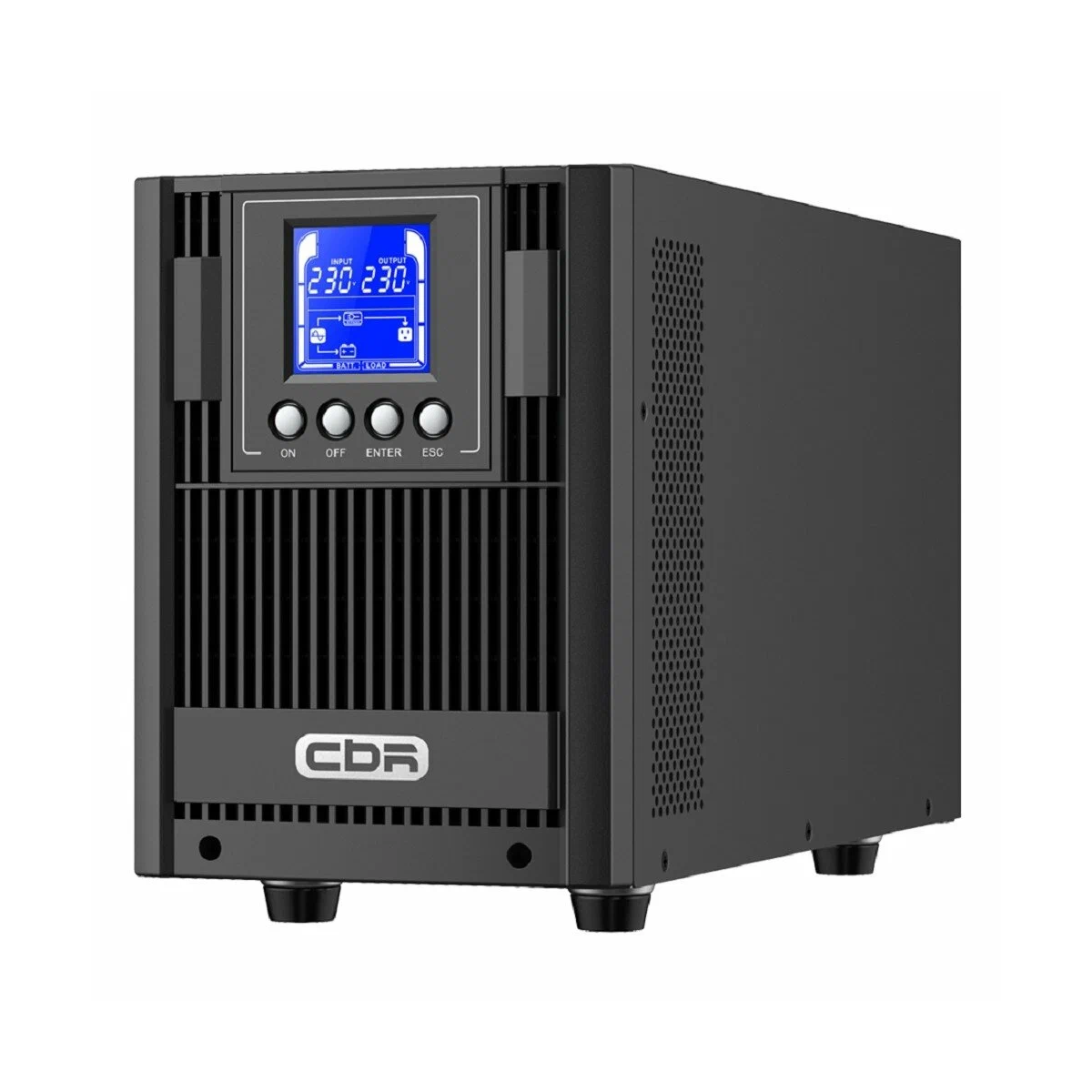 ИБП CBR ESN-2KT-4F-LCHERSC (Online 2000VA/2000W, 4xSchuko, LCD, HID-USB, RS232) черный