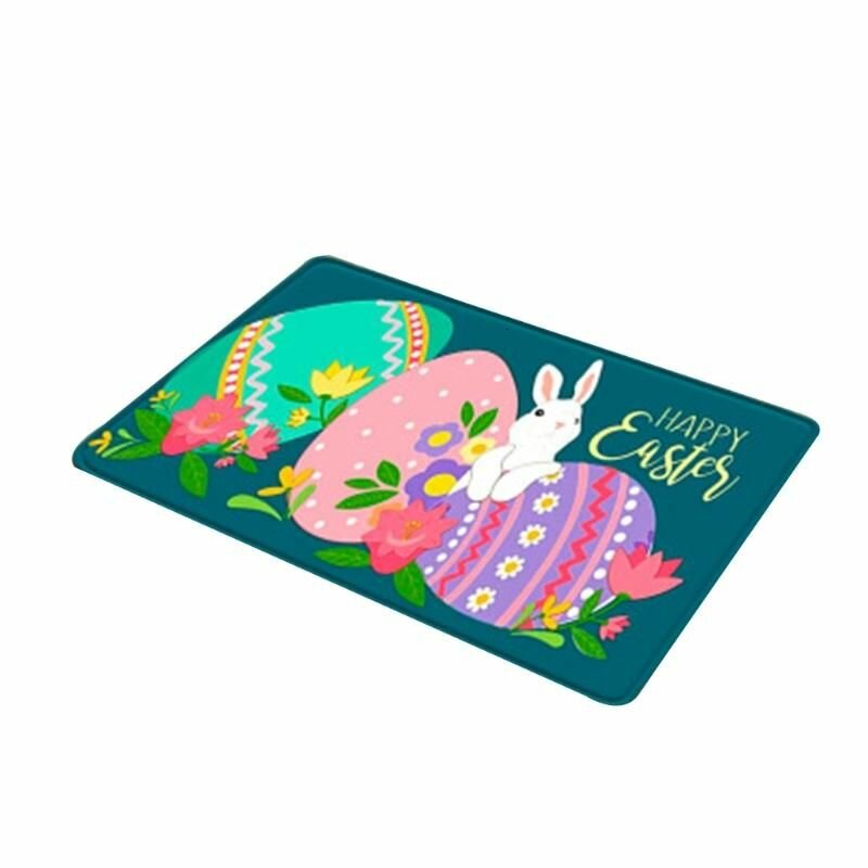 Пасхальный коврик с яйцами и кроликом, PJ210115-A012