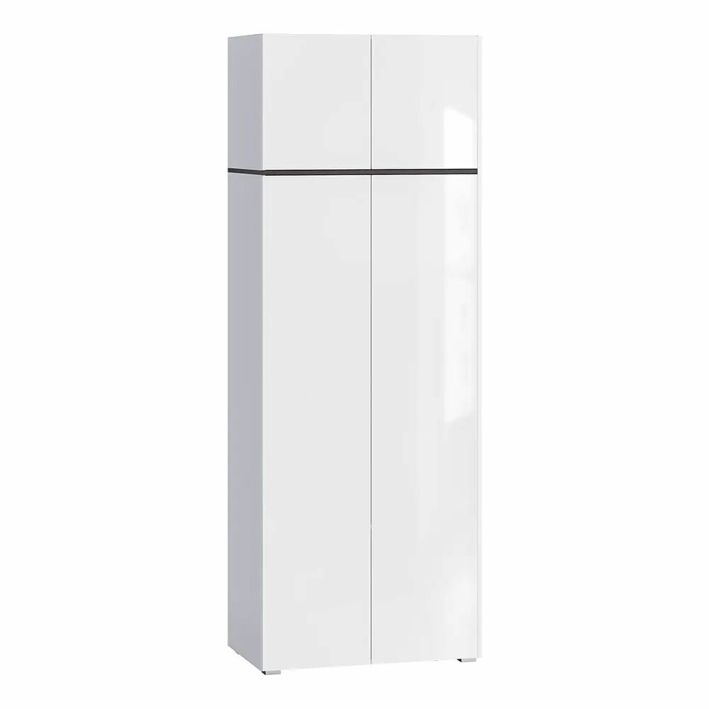 Шкаф платяной Мадера 2-х дверный (Белый глянец холодный) 2236х524х788