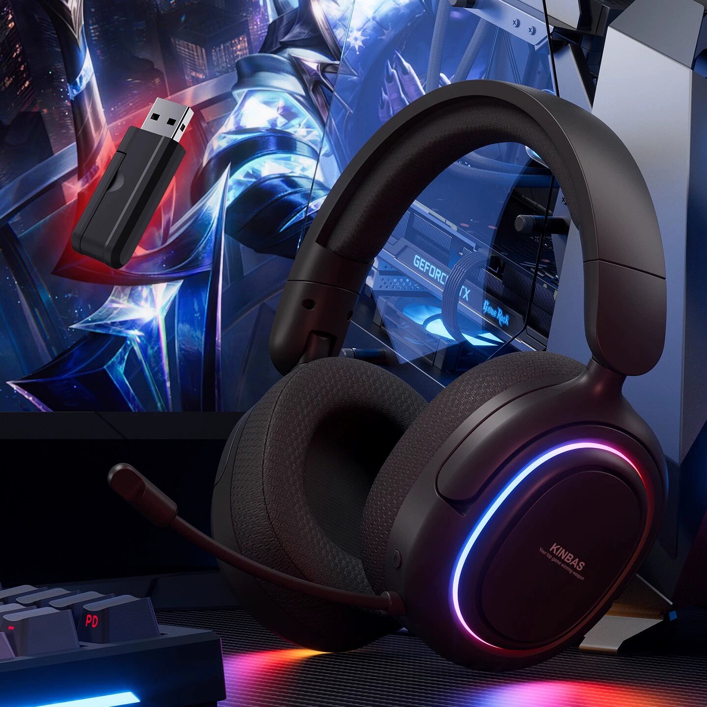 Беспроводная гарнитура G91ProMax с 2.4G USB, Bluetooth, проводным подключением и Type-C для игр и мультимедиа