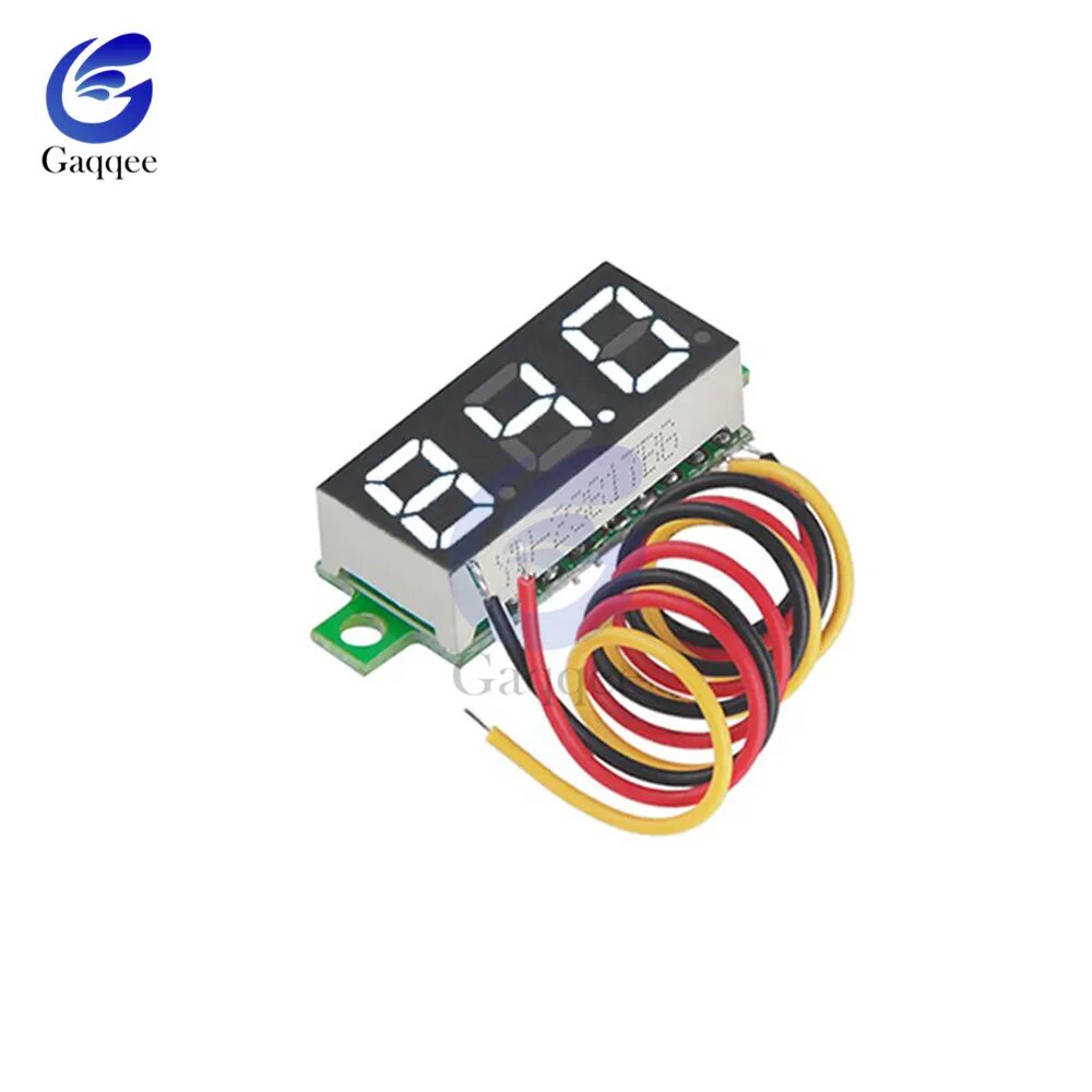 Вольтметр цифровой DC 0-100V Gaqqee, белый