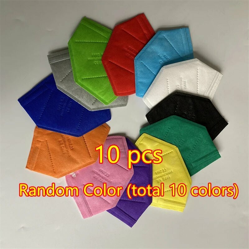 Многоразовые защитные маски FFP2 KN95 jiansu розовые для взрослых 10pcs Random Color