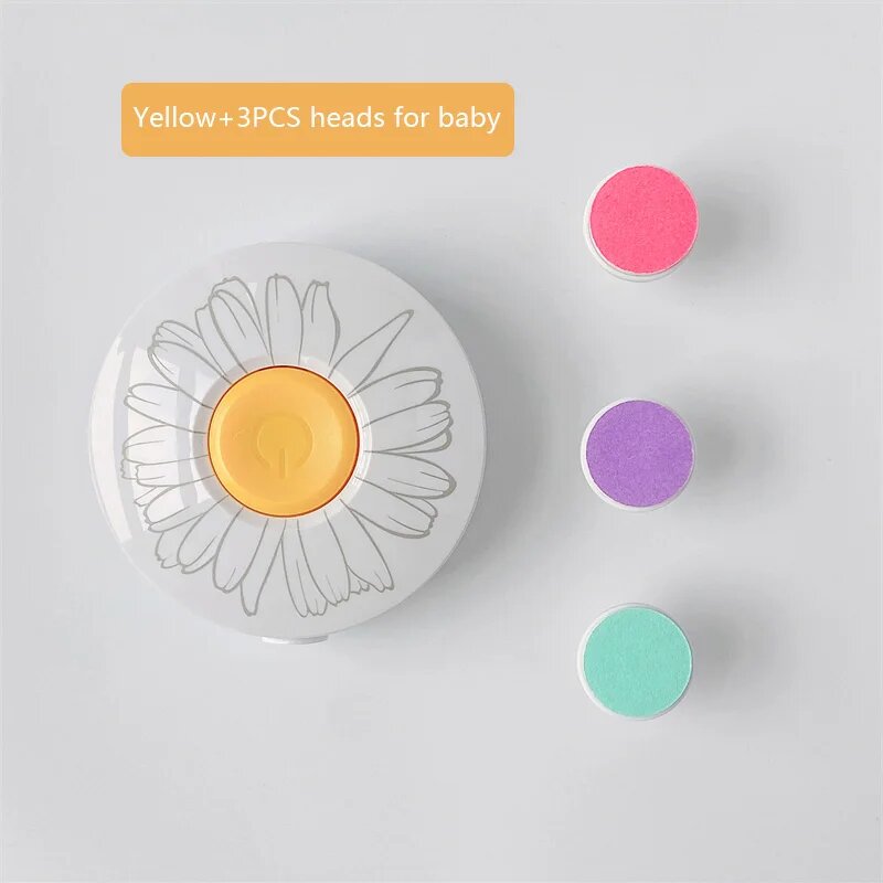 Детский электрический триммер для ногтей красный/зеленый Белый, Ye-3Headkids-Nobox