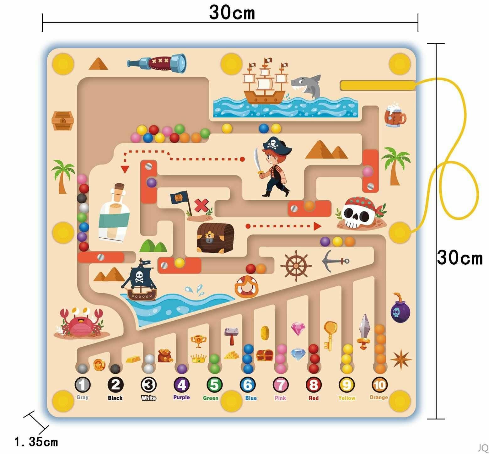 Магнитный лабиринт, ходячие бусины, развивающие игрушки для маленьких детей от 3 до 6 лет, раннее образование