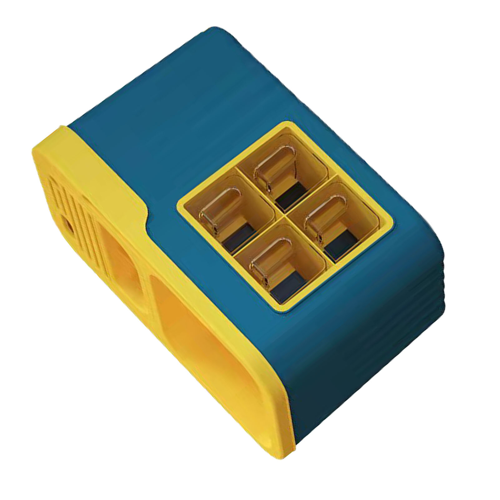 Многофункциональная пластиковая подставка для приправ и ножей, органайзер с 4 ячейками, синий и желтый