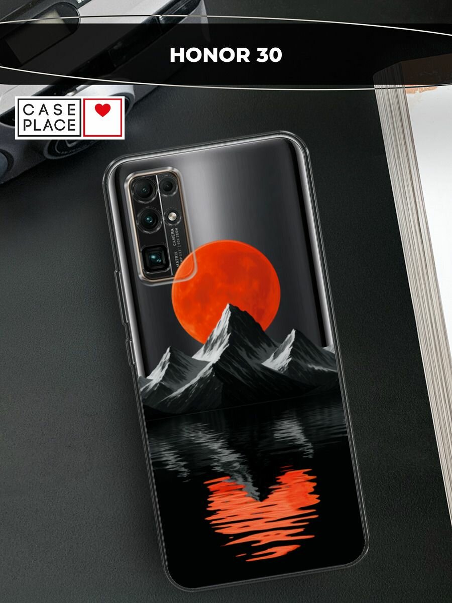 Силиконовый чехол на Honor 30 / Хонор 30 с принтом Черная гора 3