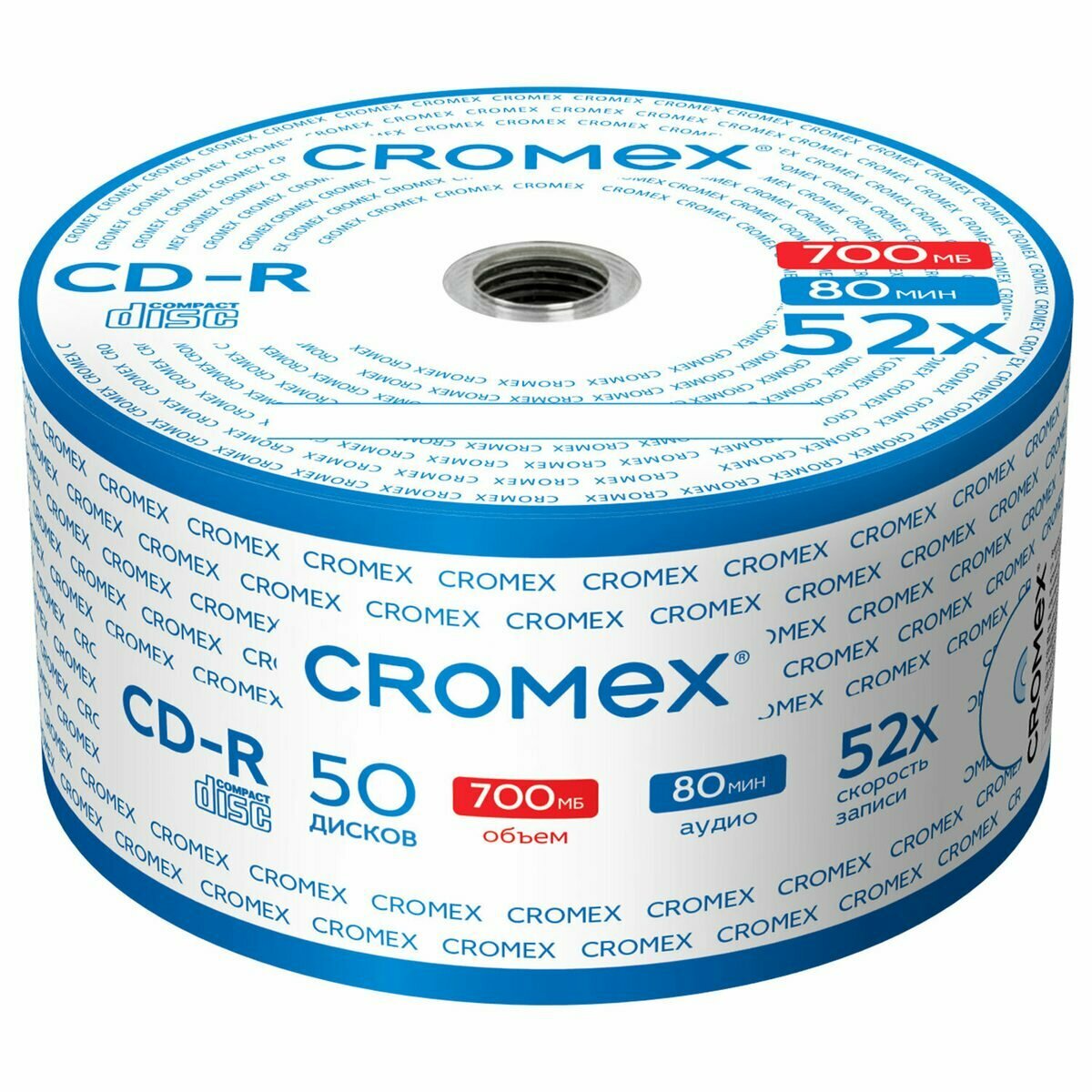 Оптический диск CD-R Cromex 700Mb, 52x, Bulk, комплект 50шт. (513773)