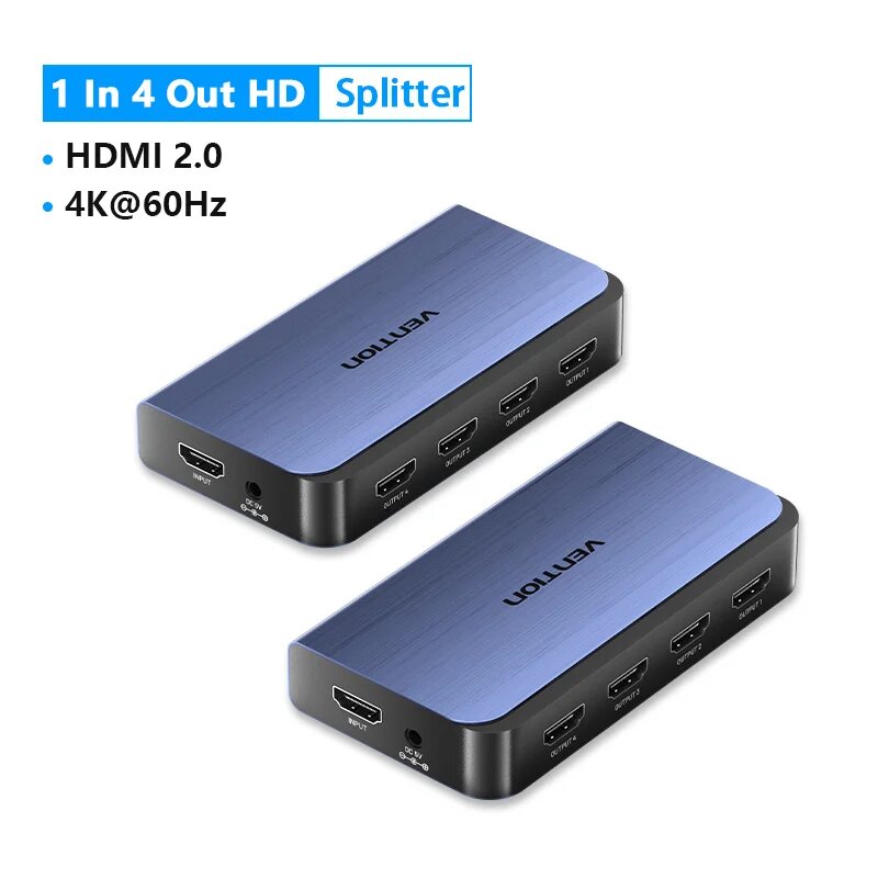 HDMI разветвитель Vention 1x8 1 in 4 out HD