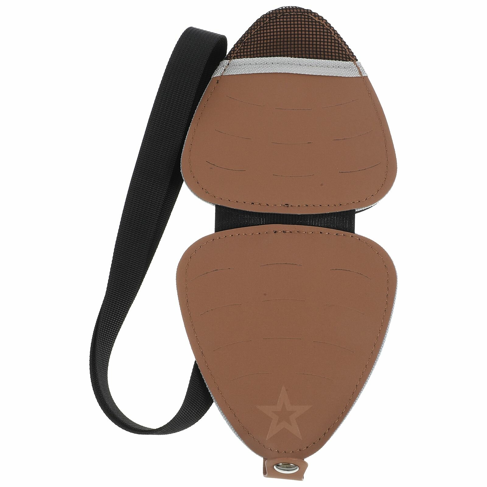 Кожаный чехол для хранения гитарных медиаторов, черный, на 2 шт, с ремешком