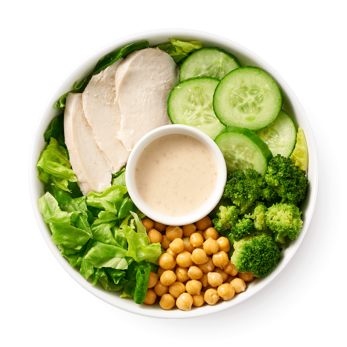 Зелёный боул с куриной грудкой и кунжутным соусом «Из Лавки»