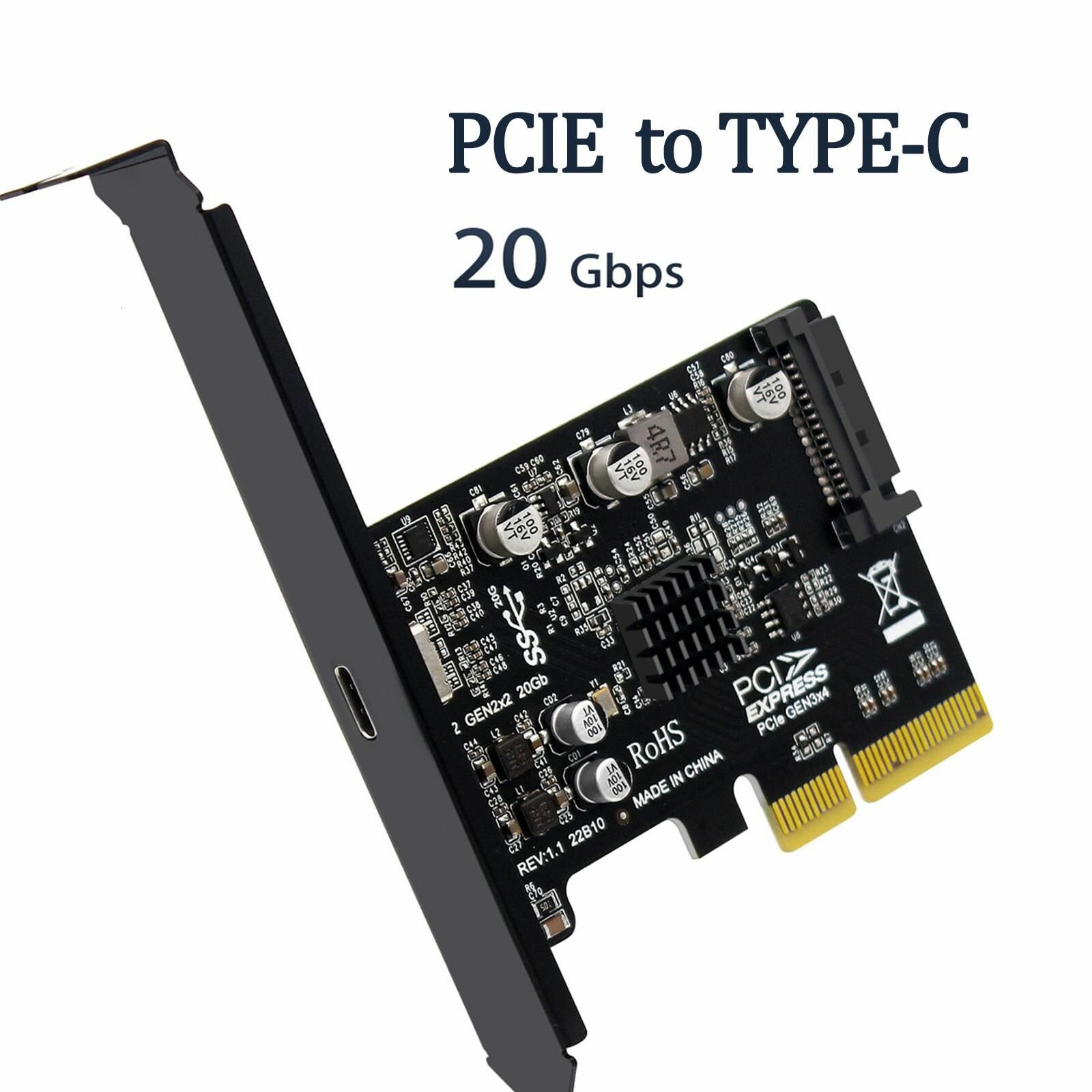 Адаптер PCI-E в USB Type-C 3.2 Gen2 — фото 1