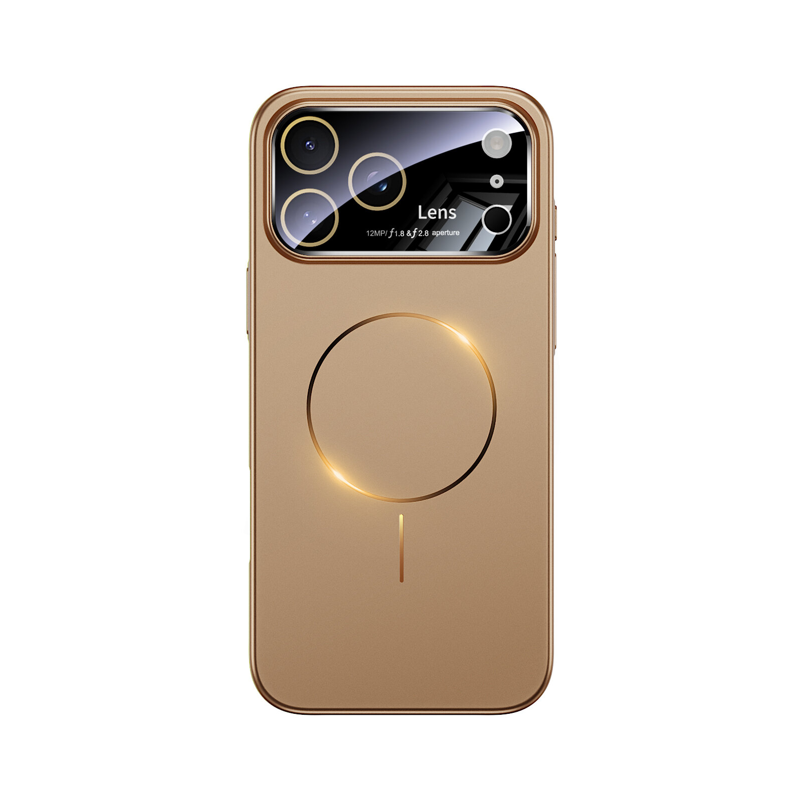 Чехол для Apple iPhone 17 Pro / Айфон 17 Про, soft touch, чехол-кардиомонитор, поликарбонат (PC), защита камеры, ударопрочный, усиленные углы, Apple, Apple iPhone 17 Pro, golden,