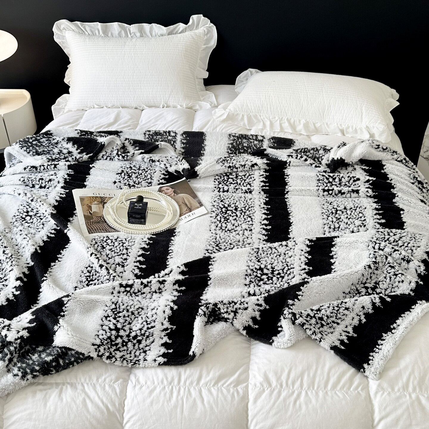 Плед для внешней торговли, катионный жаккардовый вельветовый плед, многофункциональный коралловый флисовый плед, офисный фланелевый плед