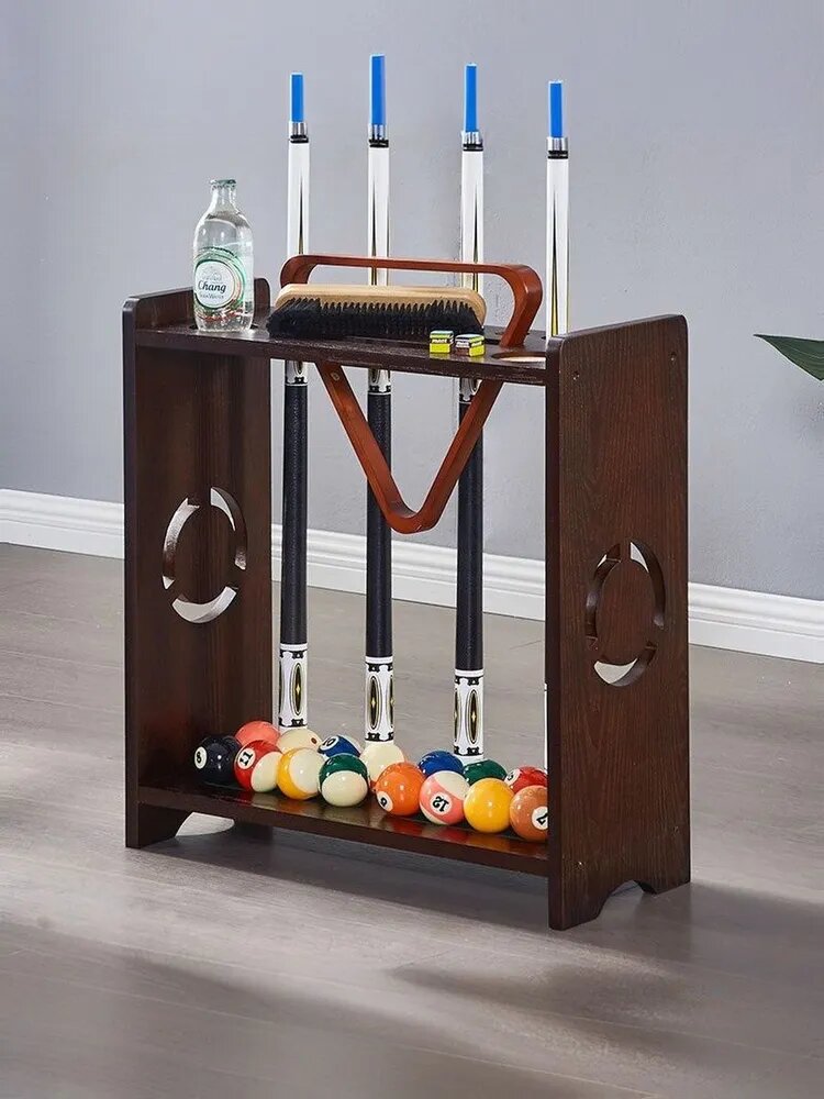 Массивная деревянная киевница для бильярда на 8 киев, коричневая