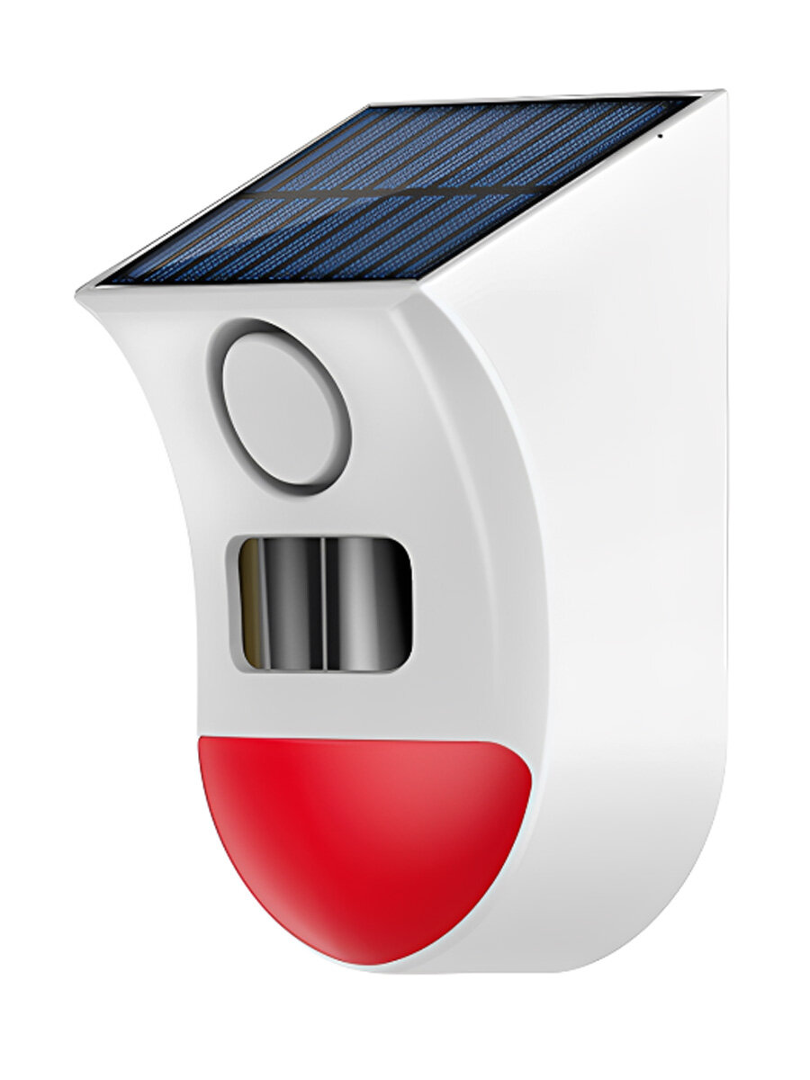 Датчик движения с сиреной и солнечной панелью CARCAM Tuya WIFI Solar PIR sensor alarm 108WT