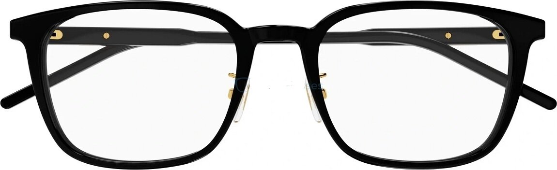 Оправа для очков Gucci GG 1465OA 001, прямоугольная , пластиковая, чёрная