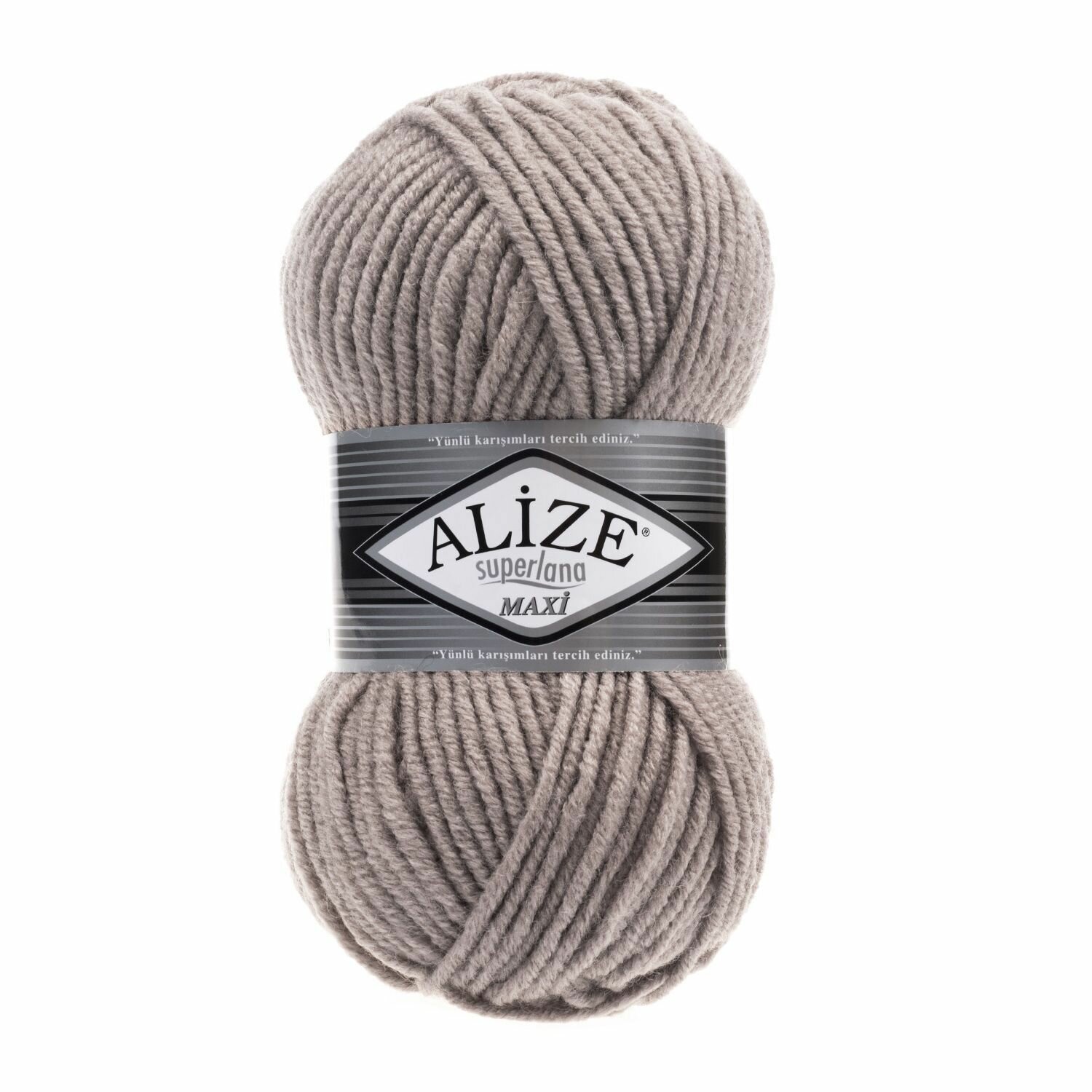 Пряжа ALIZE SUPERLANA MAXI, норка - 541, 25% шерсть, 75% акрил, 5 мотков, 100 г, 100 м.