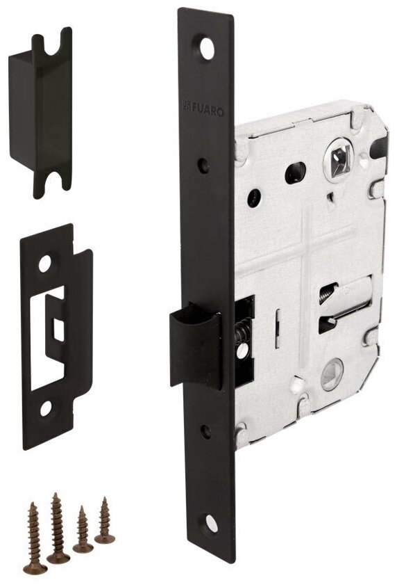 Защелка врезная Fuaro (Фуаро) PLASTIC P72-50 BL черный