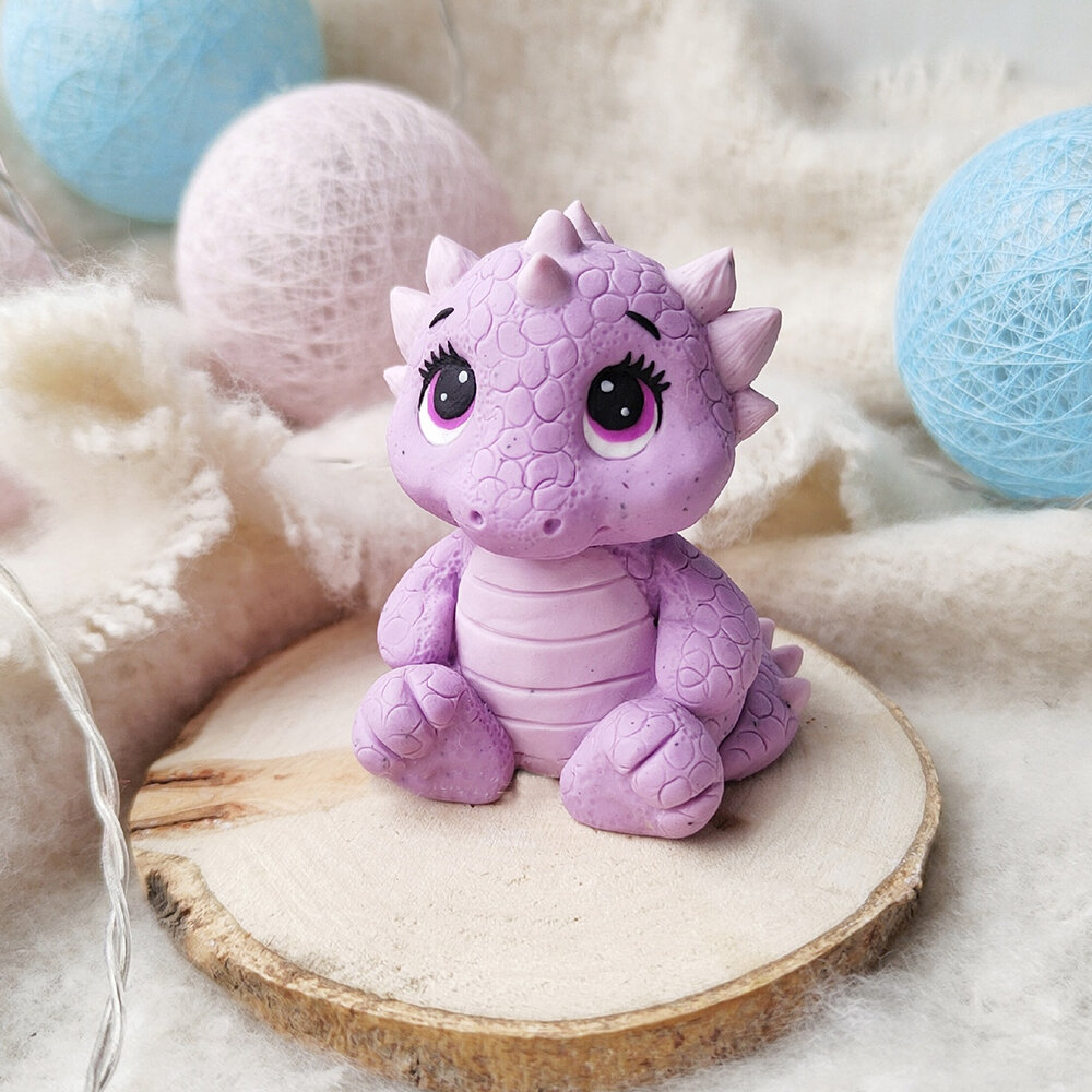 Силиконовая форма для мыла VJ Molds Дракончик Ксюша. Молд для творчества, рукоделия, мыловарения. Фигурка 3Д.