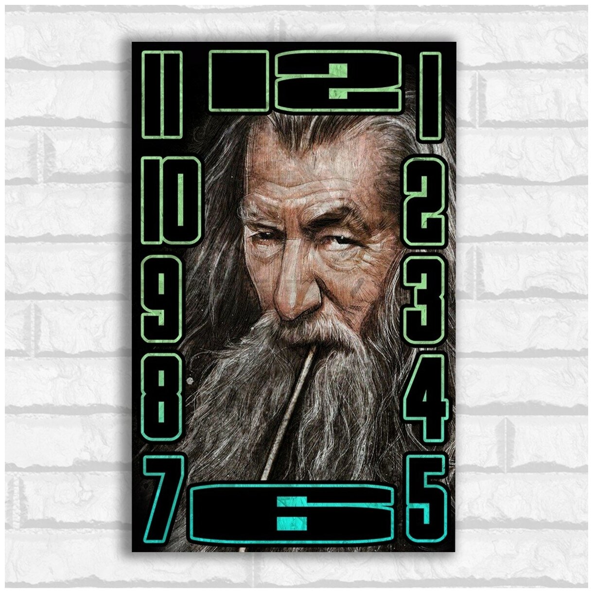 Настенные бесшумные часы ОСП Гендальф Серый (фильм Властелин Колец, Lord of the rings) - 185