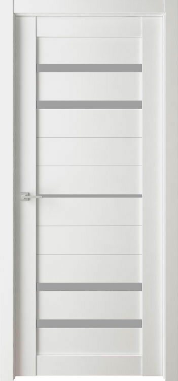 Комплект двери Верда Велюкс 3 Айс светлый экошпон Стекло Сатинато Айс светлый 2000*700 +коробка и наличники