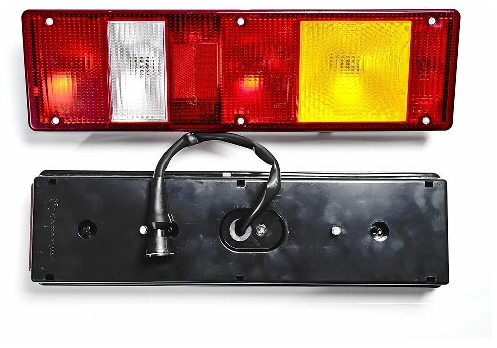 Фонарь задний МАЗ Евро, КамАЗ, урал правый, без габарита, с проводом (разъем АМР) 24V