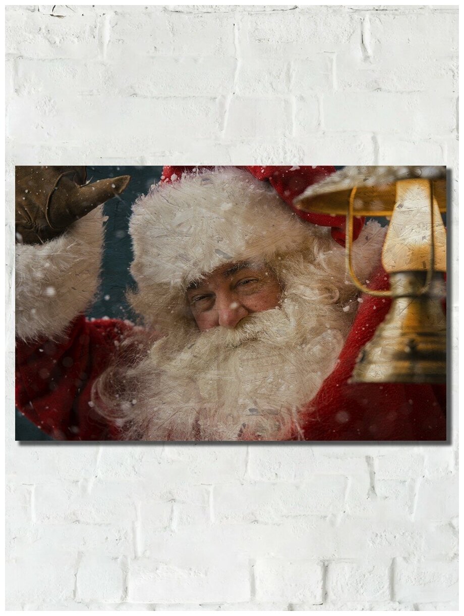 Картина интерьерная на рельефной доске ОСП Новый год (Рождество, Дед Мороз, Снегурочка, Аниме) - 7270 Г