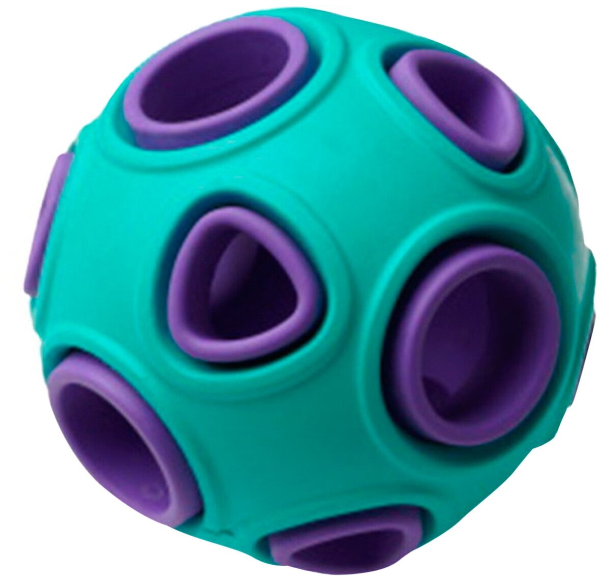 Игрушка для собак Homepet Silver Series мяч каучук бирюзово-фиолетовый 7,5 см (1 шт)