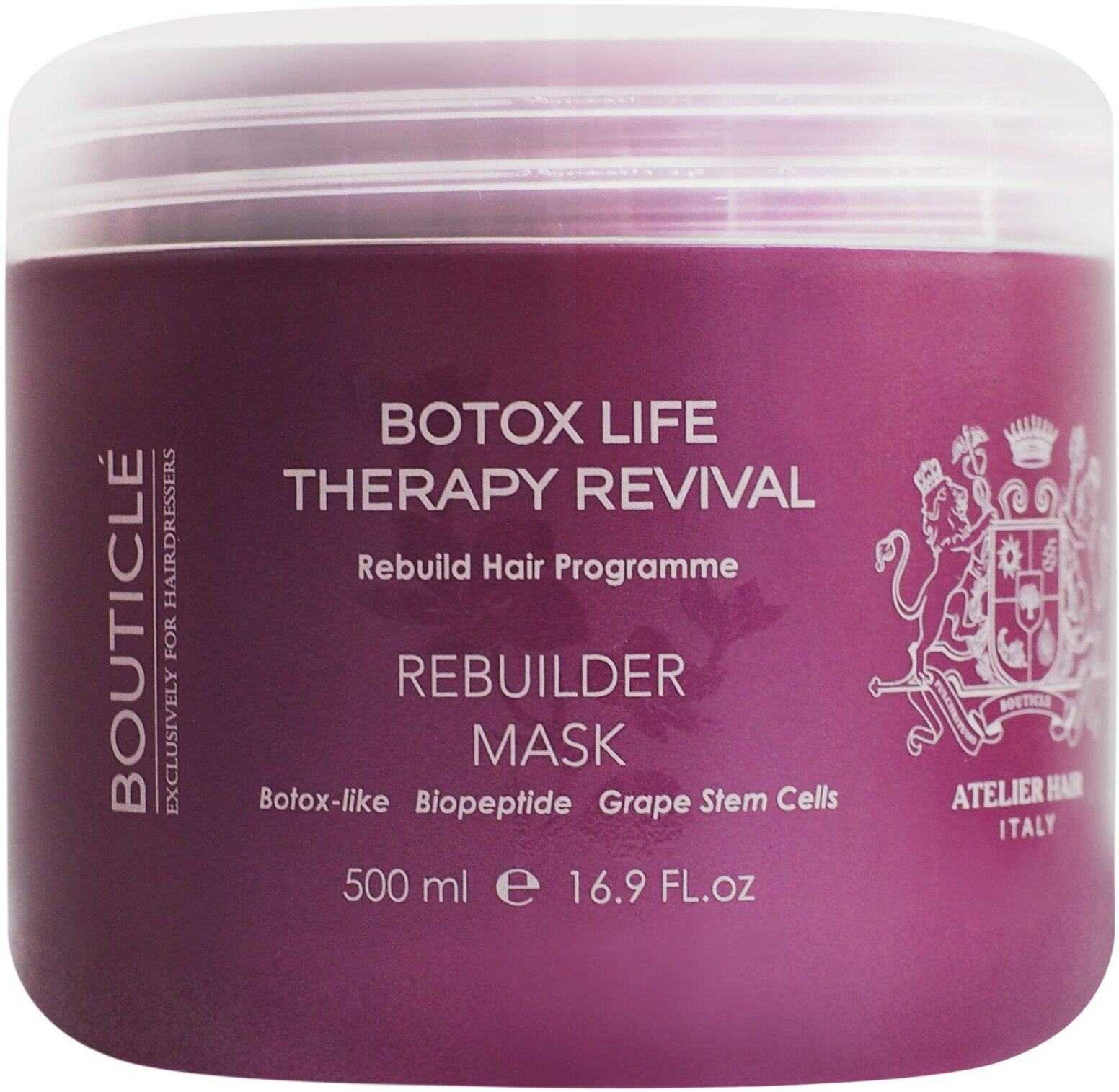 Маска- Ботокс восстанавливающая для химически поврежденных волос, 500 мл, Rebuilder Mask BOUTICLE
