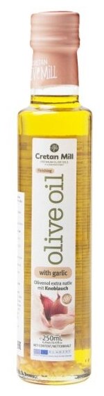 Масло оливковое Cretan Mill E. V. с чесноком 0,25 л