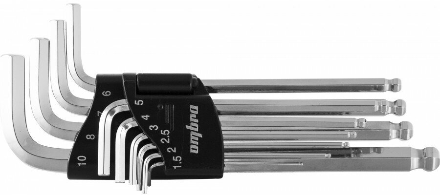 952310 Ombra Набор ключей торцевых шестигранных с шаром H1.5-H10, 10 предметов