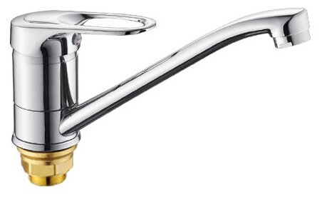 Смеситель Potato P4925, для кухни, горизонтальный монтаж, хромированное покрытие