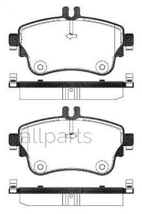 REMSA 148708 1487 08 колодки дисковые п.\ MB W246 1.8/CDi 11>